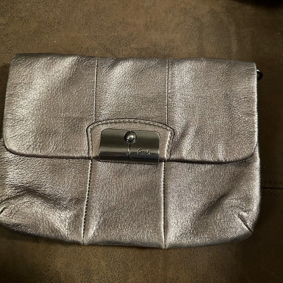 Coach | Bags | Coach Silver Clutch Night Out Bag | Poshmark
